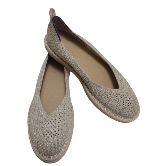 Rothy's | Shoes | Rothys Shoes Womans 1 The Espadrille Diamond Metallic ...